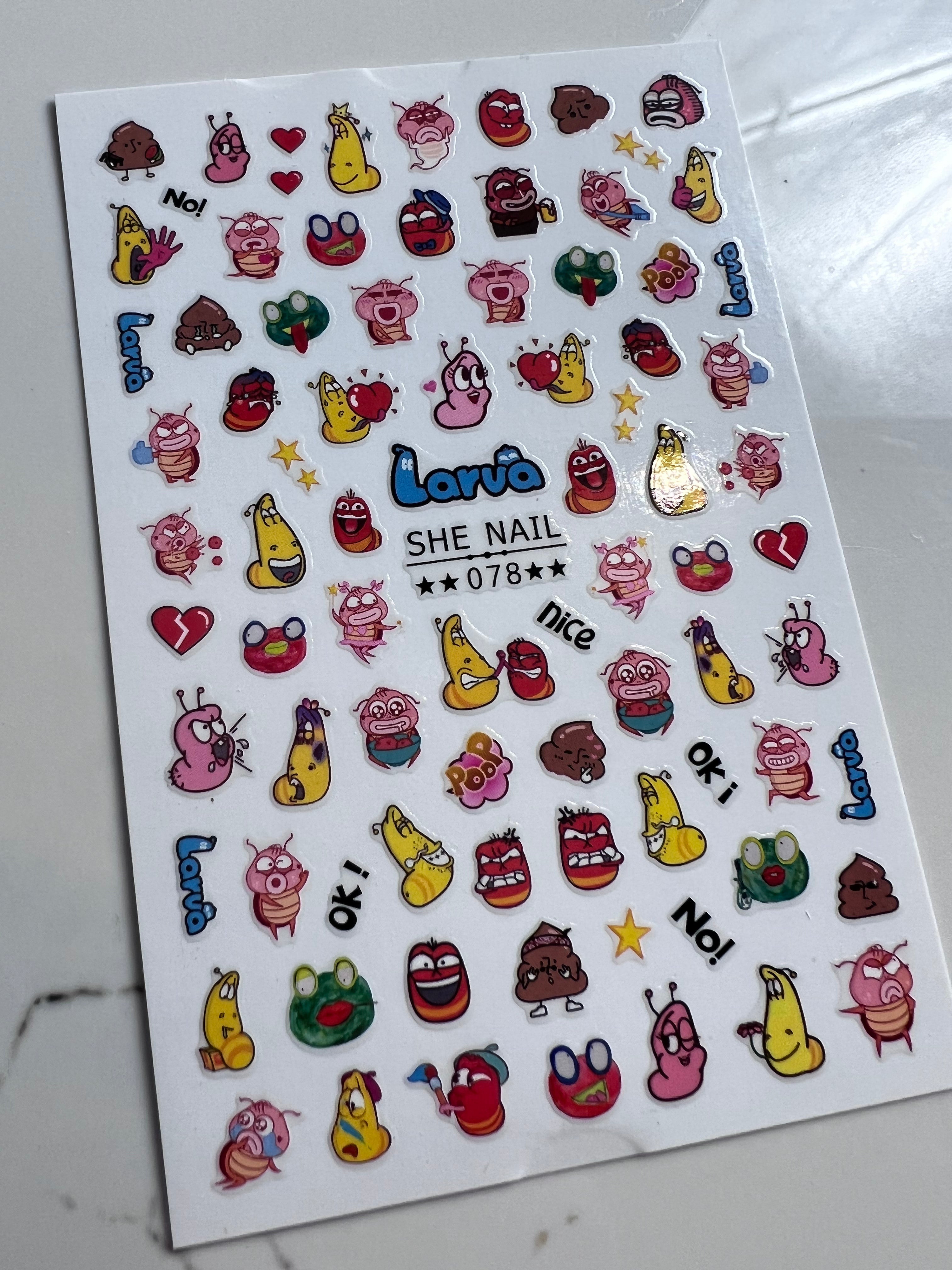 Larva Stickers – Cut The Crap - Nail Supplies